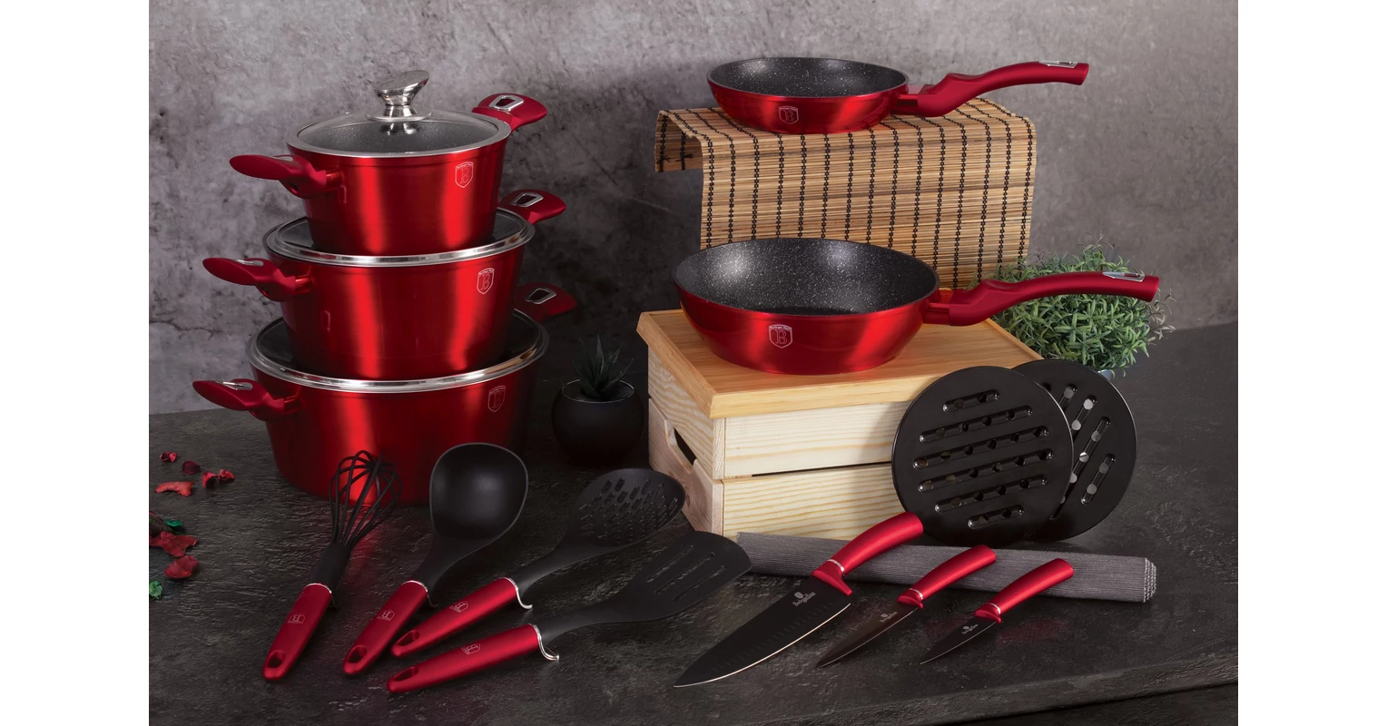 Berlinger Haus Burgundy 17 részes edénykészlet (BH-6162)